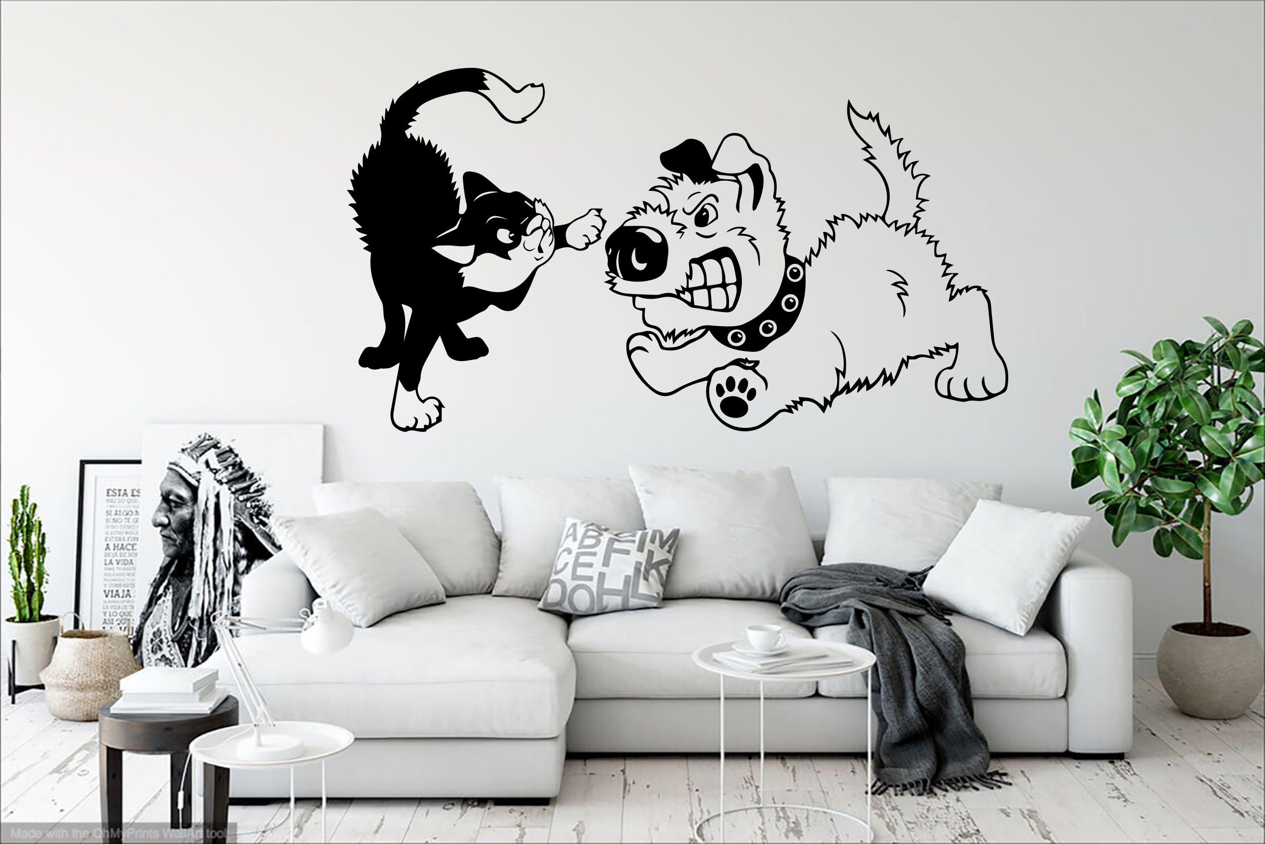Funny Pet Wall Decor Dog Custom Cat Decal Pet Shop - Etsy