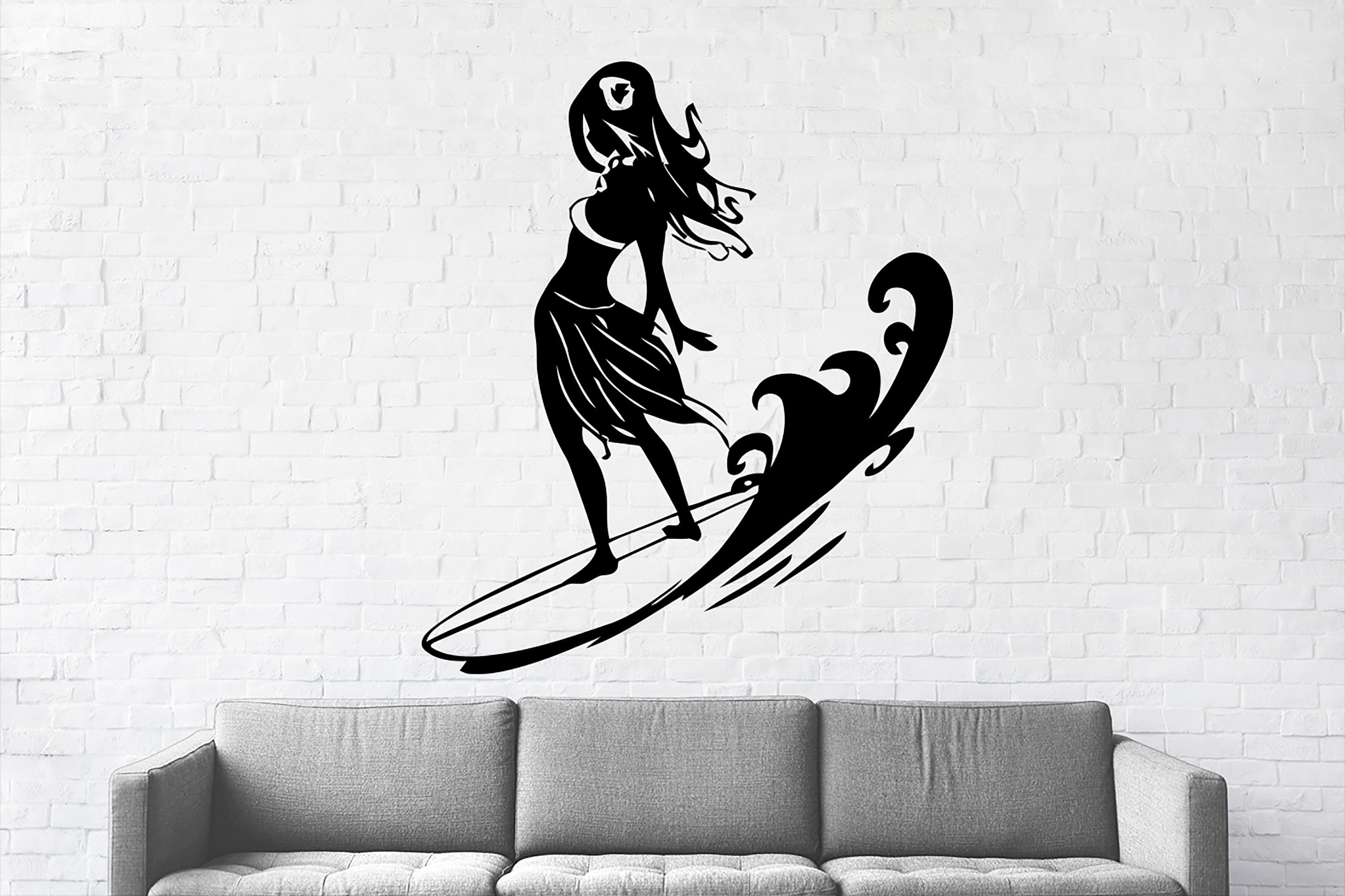Surfing Girl Surf wall decals Surfer Boy Wall Decals Surfing | Etsy
