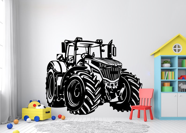 Tractor Wall Decal Tire Marks Wall Decor Tractor Farm Wall - Etsy