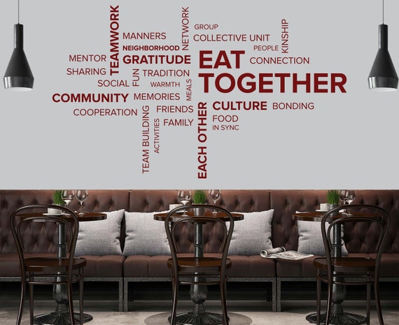 Restaurant Custom Food Lover Wall Decal Gifts Vinyl Food Lover | Etsy