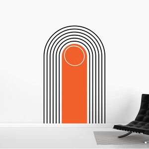 Rainbow Arch, Mid Century Modern Boho Arch Wall Decals Modern Wall ...