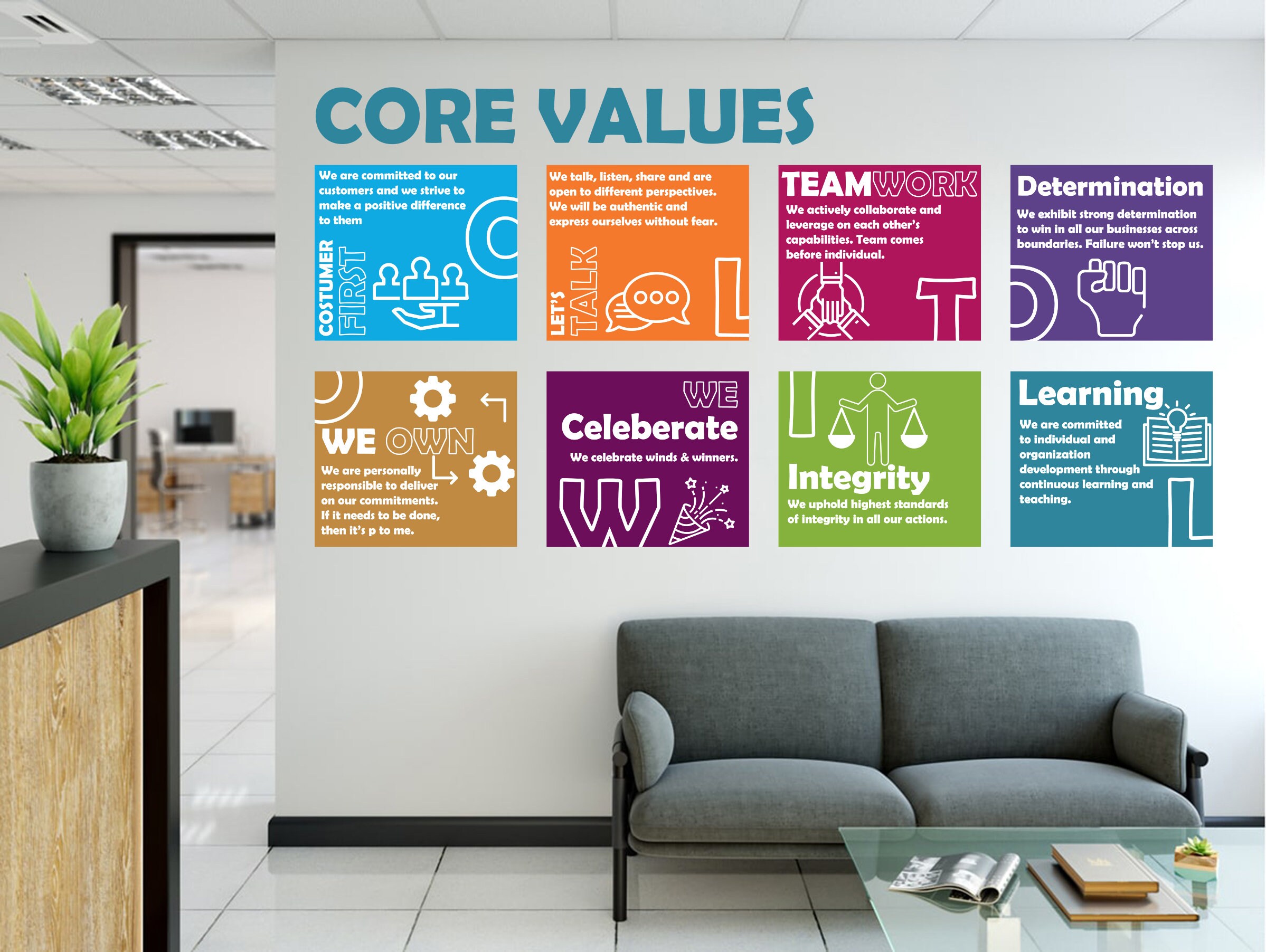Core Values Customers Lets Talk Teamwork Determination - Etsy
