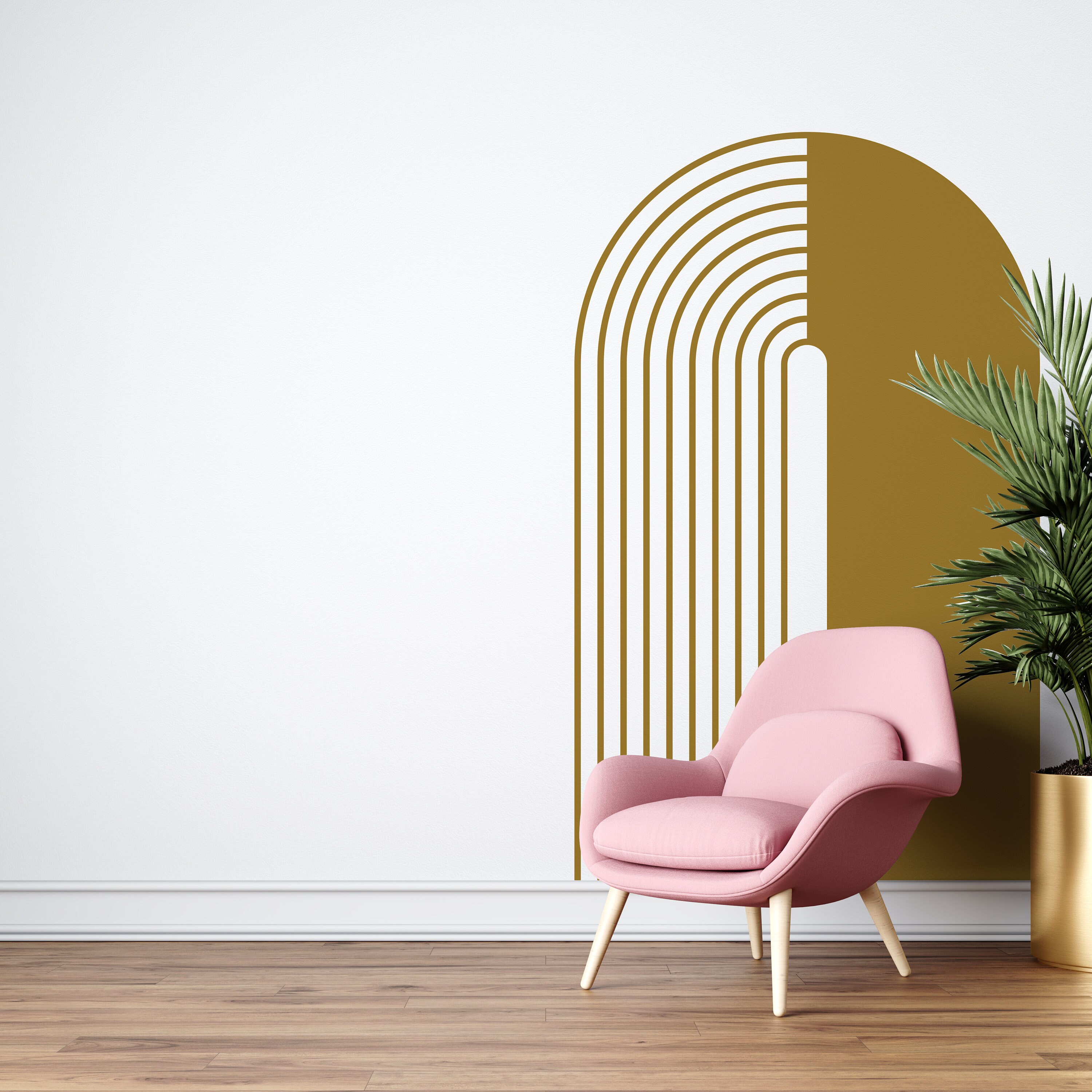 Rainbow Full Arch Mid Century Modern Boho Full Arch Wall - Etsy