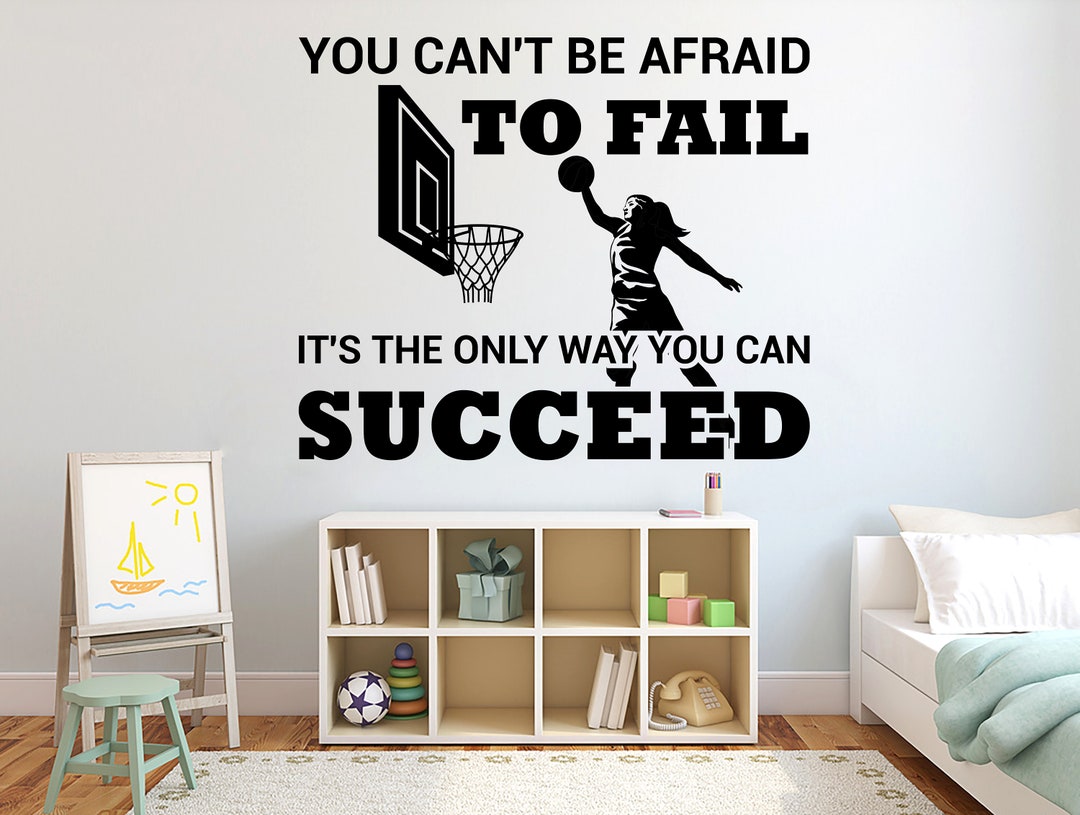 Basketball Wall Decals Basket Girl Wall Art Basketball Quotes Wall ...