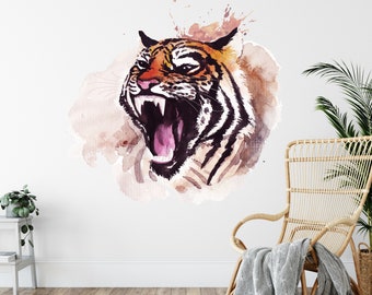 Tiger Wall Decal Jungle 3D Smashed Wall Art Sticker Kids - Etsy