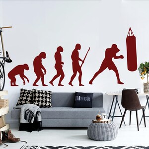 Boxing Wall Decor Custom Gloves Boxer Stickers Bedroom Sport Fight ...
