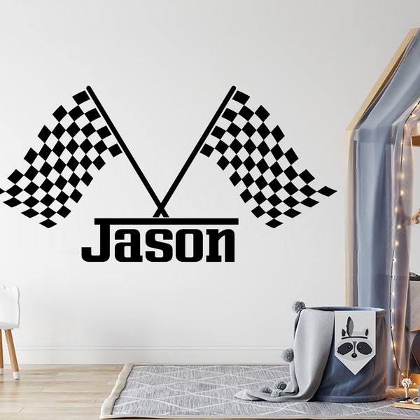 Checkered Car Decal - Etsy