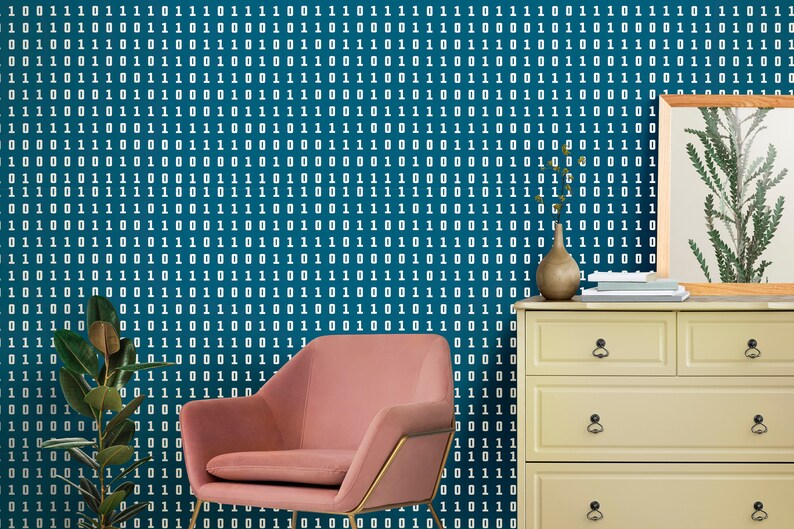 Binary Code Wall Decal Technology Vinyl Wall Art Decals - Etsy
