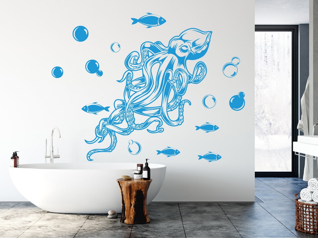 Octopus Wall Decor, Octopus Wall Decals, Tentacles Wall Art, Octopus ...