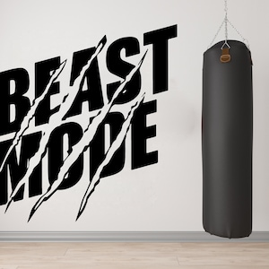 Beast Mode Fitness Decor Art Beast Activated Mode Gym Stickers Fitness ...