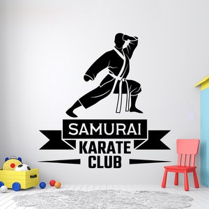 Karate Wall Decal Karate Art Wall Decal Sports Vinyl Karate Gifts Kicks ...
