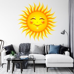 Sun Wall Decal | Sun Wall Sticker | Sun Wall Decor | Sun Wall Art | Sun ...