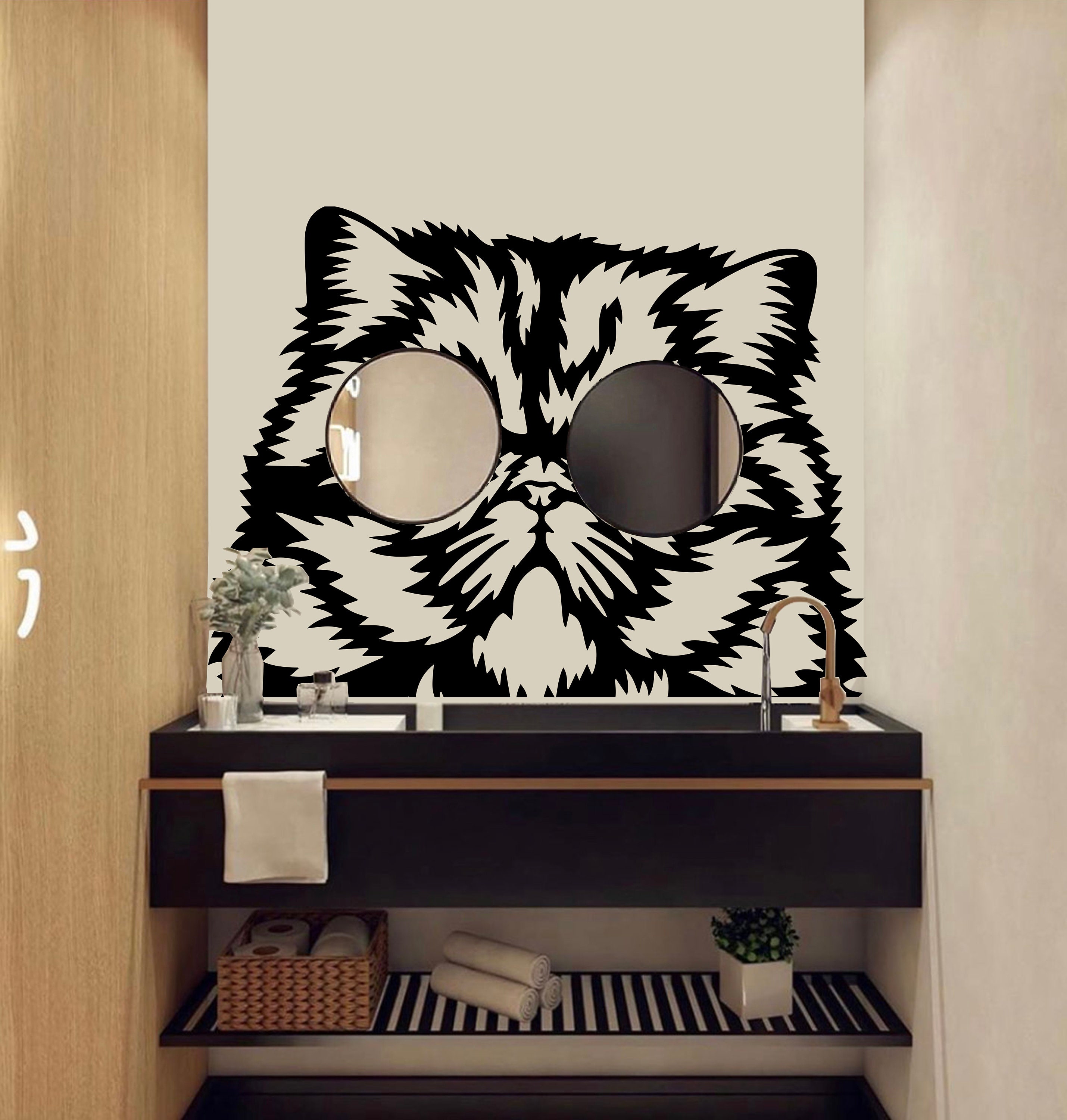 Cute Cat Wall Decals Dog Decor Cat Kids Cat Wall Art Decal Cat - Etsy