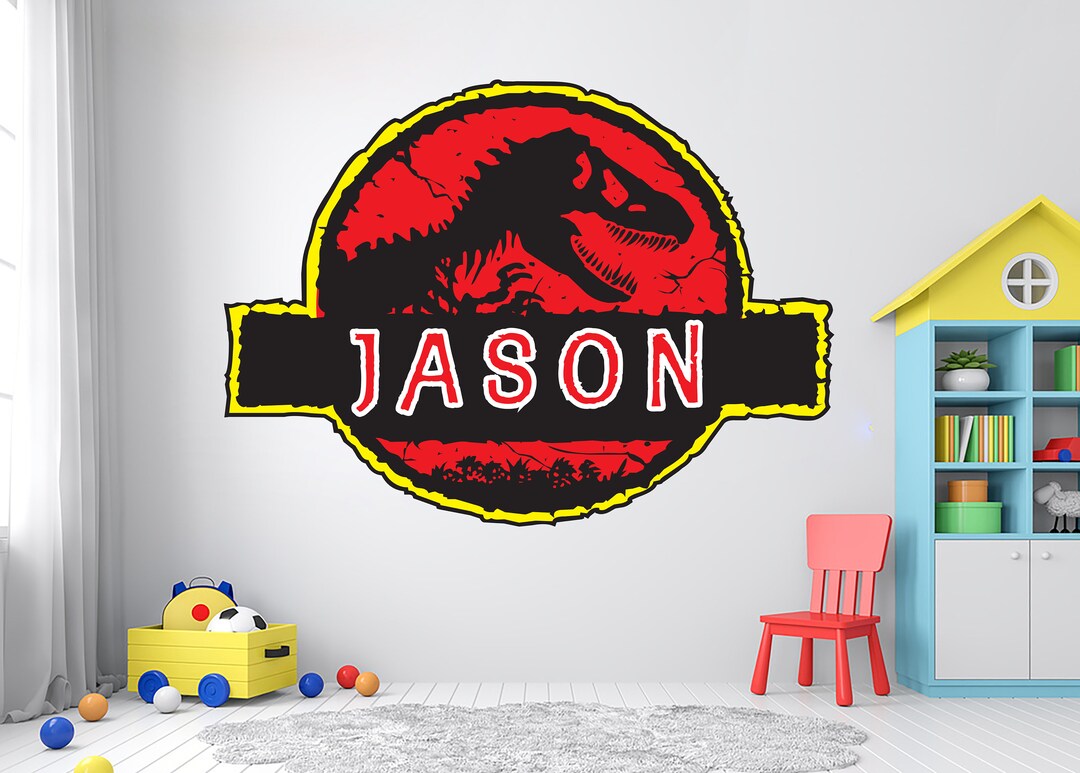Dinosaur Wall Decal Dinosaur Wall Art Custom Name Decals Personalized ...
