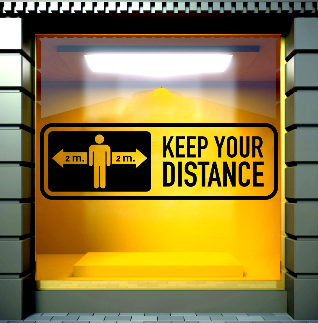 Keep Your Distance Social Distancing Wall Decals Keep the - Etsy