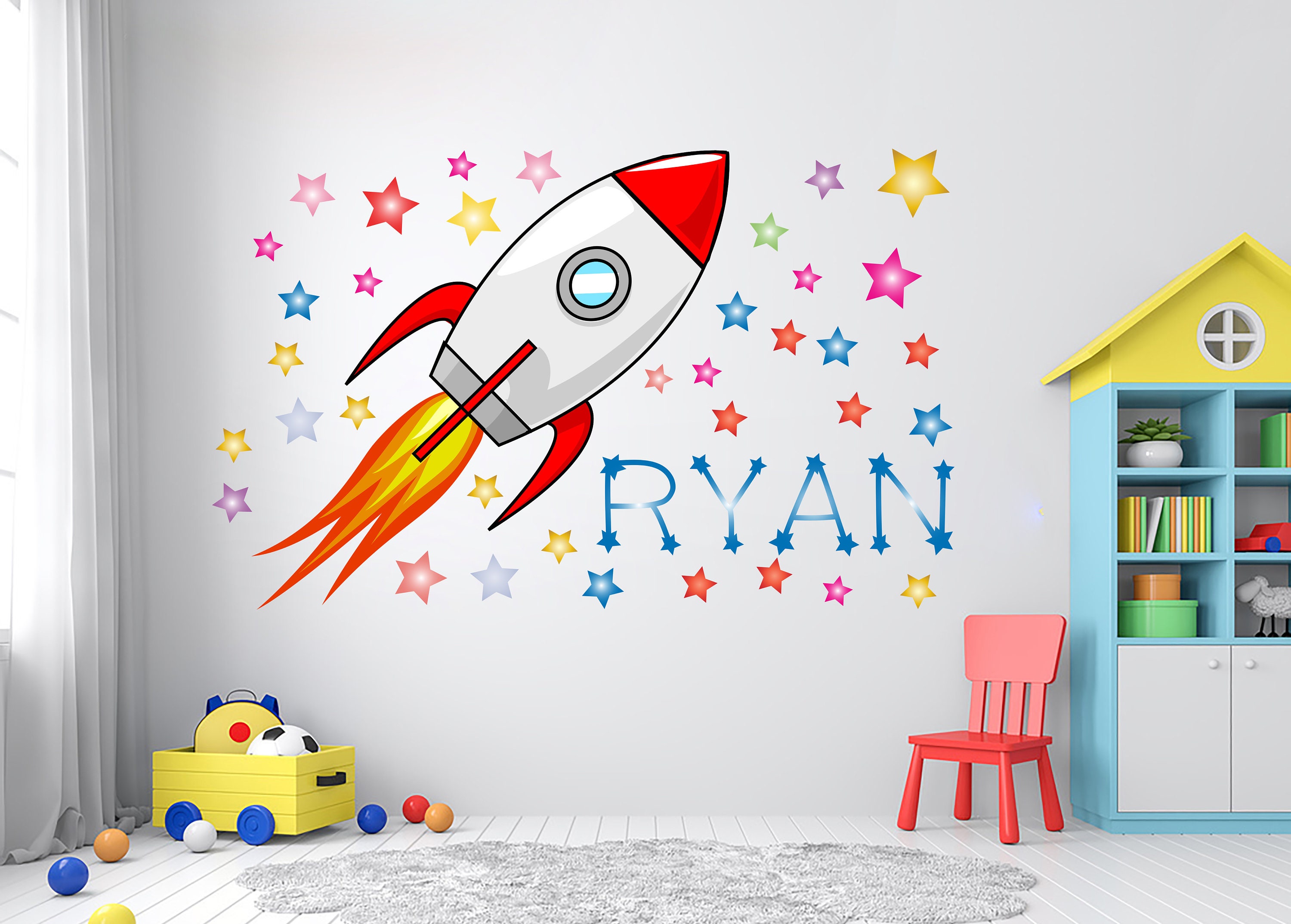 Space Personalized Gifts Wall Decal Outer space wall decals | Etsy