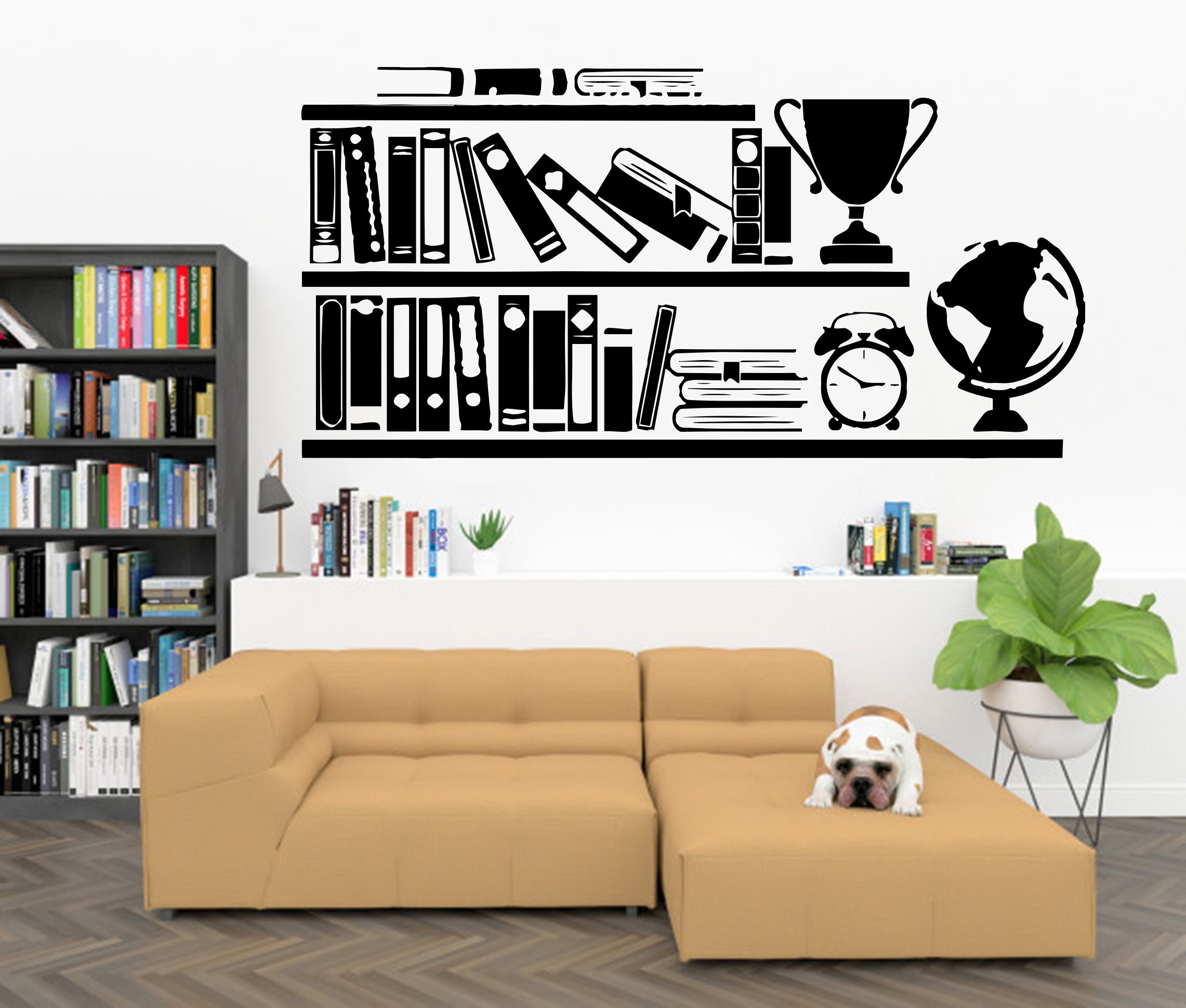 Libros pared arte libros decoración estanterías vintage | Etsy