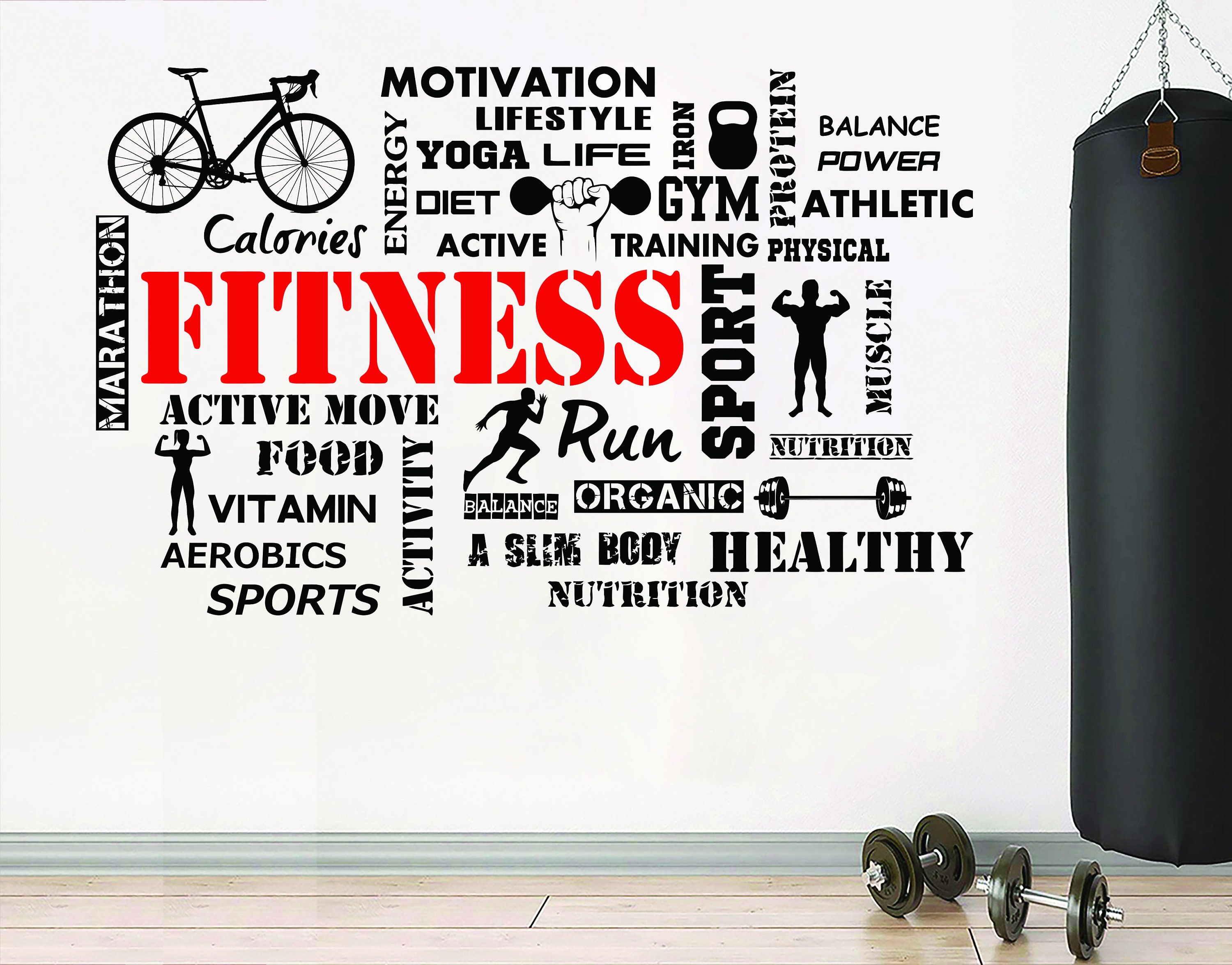 Gym Wall Decal Custom Fitness Decor Workout Art Vinyl Gorilla - Etsy