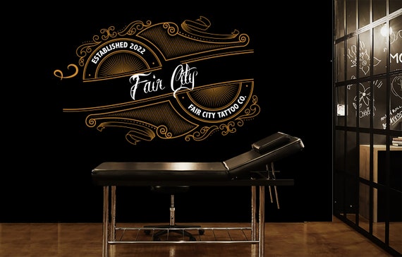 Tattoo Shop Wall Decal Tattoo Studio Sign Logo Wall Stickers - Etsy