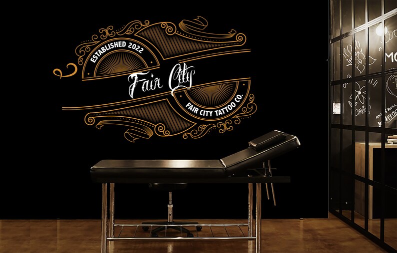 Tattoo Shop Wall Decal Tattoo Studio Sign Logo Wall Stickers - Etsy