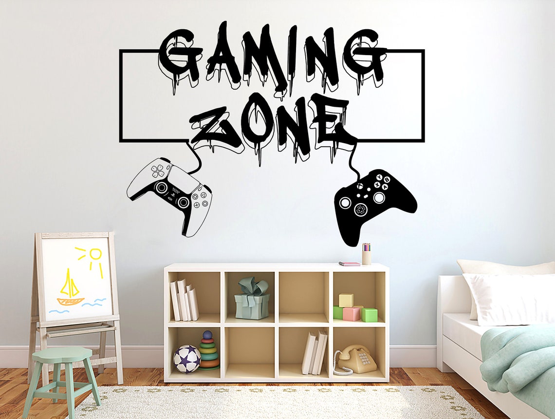 Gamer Wall Decal Custom Controller Decal Video Game Wall - Etsy