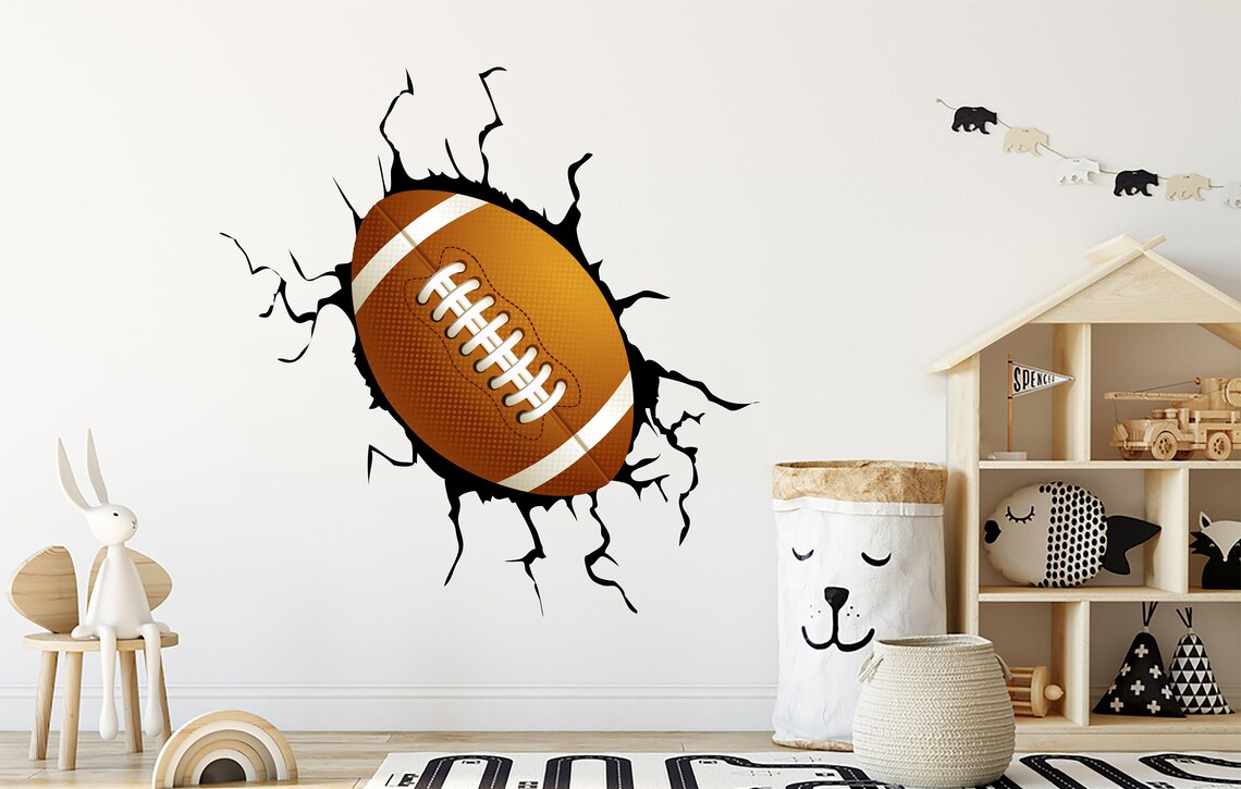 American Football Wall Decals Gifts Wall Stickers Custom Rugby - Etsy