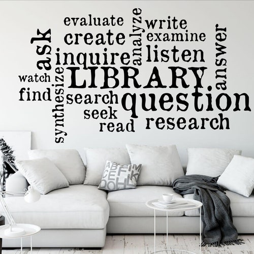 Library Tree Wall Art Decals Library Wall Decal Education - Etsy