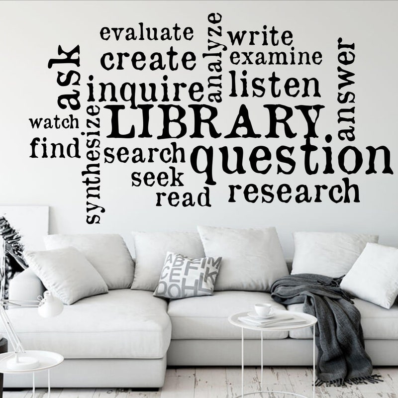 Library Wall Decals - Etsy