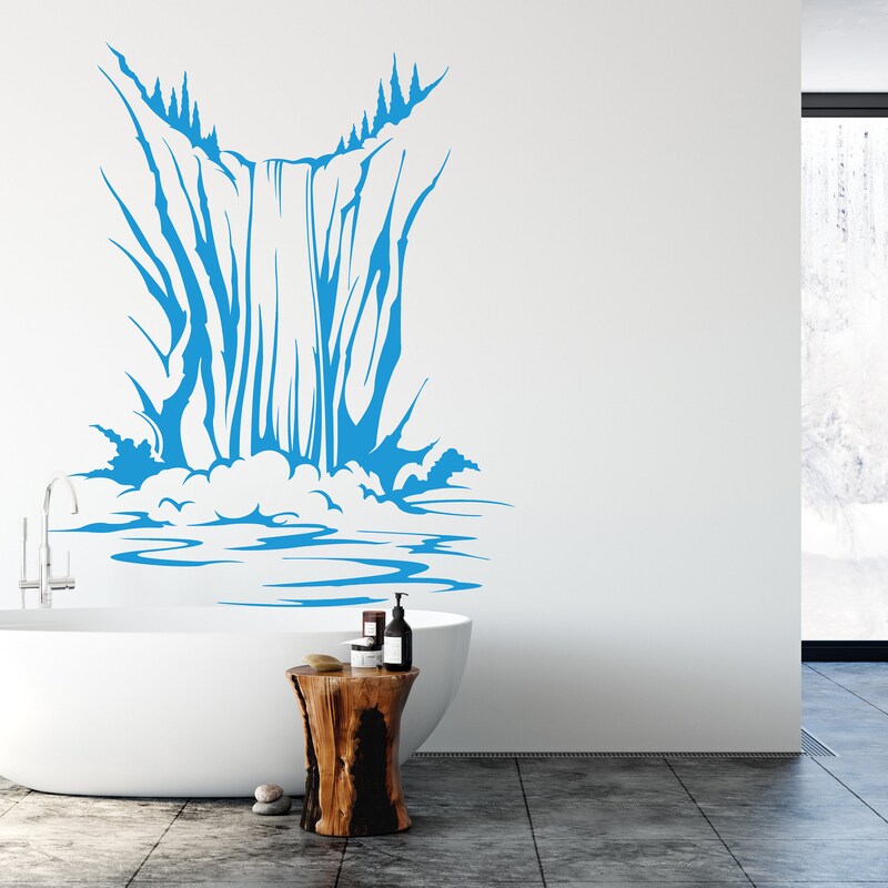 Waterfall Wall Decal - Etsy