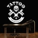 Tattoo Shop Wall Decal Tattoo Studio Sign Logo Wall Stickers Custom ...