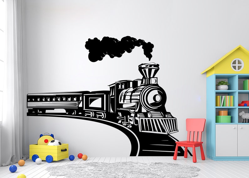 Train Railroad Track Wall Decal Stickers Track Wall Decals - Etsy
