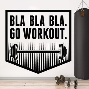 Fitness Decor Art Quotes Gym Stickers Fitness Wall Art Gifts Boys Girl ...