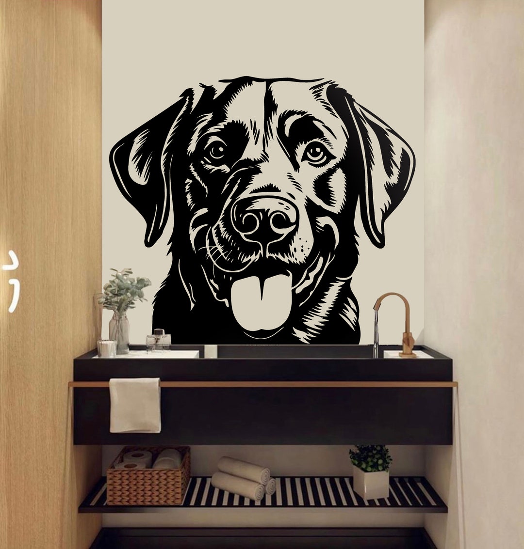 Labrador Dog Wall Decal Dog Decor Dog Kids Dog Wall Art Decal Dog Lover ...
