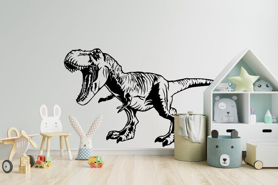 Dinosaur Wall Decor Custom T-rex Art Decal Dinosaur - Etsy