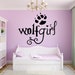 Wolf Girl Wall Decal Wolf Dog Animals Anime Wall Decal Wolf Wall Tattoo ...