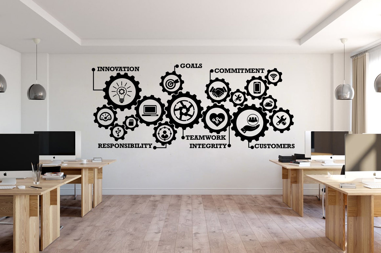 Teamwork Wall Decal Technology Vinyl Wall Art Decals Company - Etsy