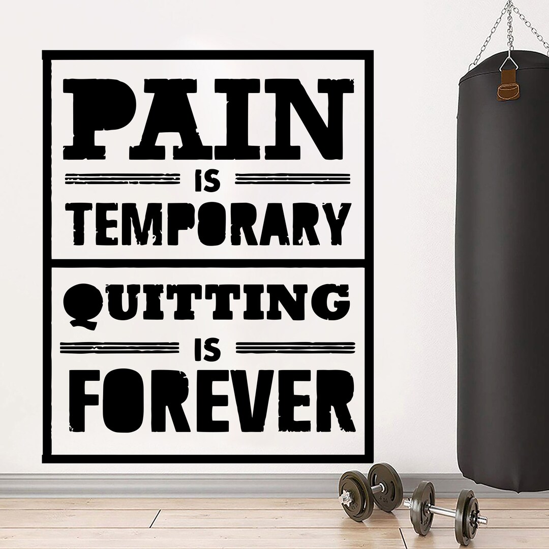 Fitness Decor Art Quotes Gym Stickers Fitness Wall Art Gifts Boys Girl ...