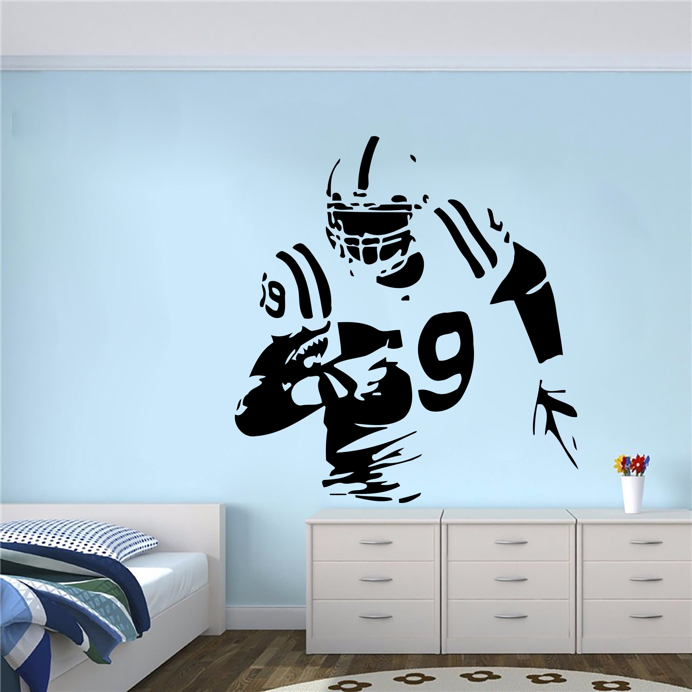 American Football wall Art Gifts Custom Decal Wall Decal Sport | Etsy