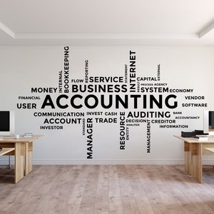 Accounting Decor Office Wall Decal Idea Teamwork Business Worker ...