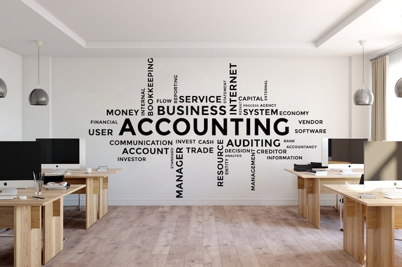 Accounting Decor Office Wall Decal Idea Teamwork Business - Etsy