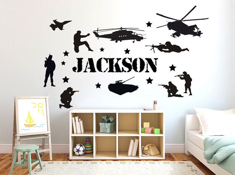 Military Wall Decal Hero Soldier Army Helicopter Custom - Etsy