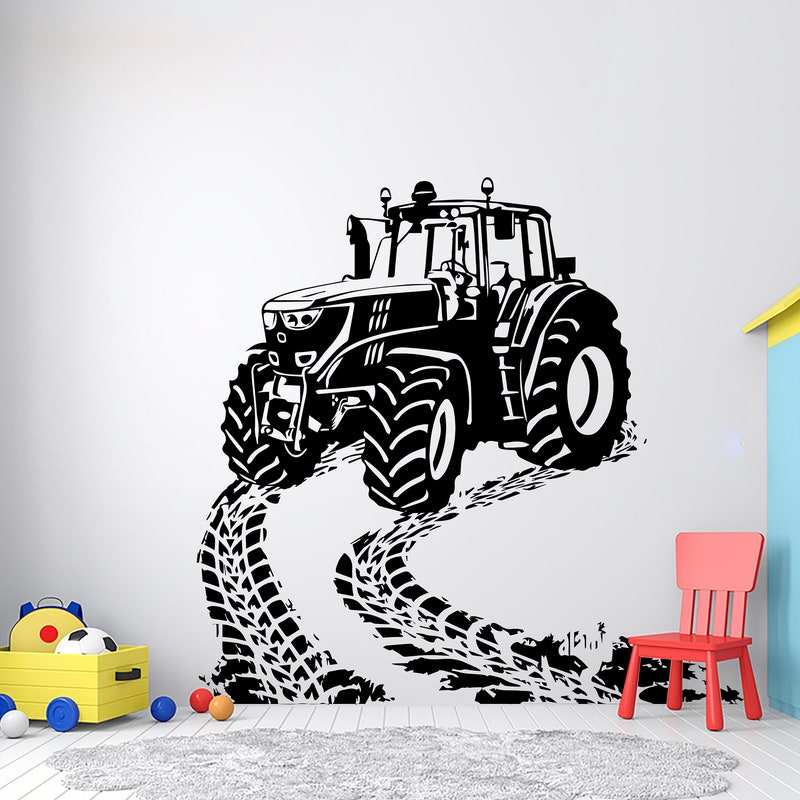 Tractor Wall Decal - Etsy UK