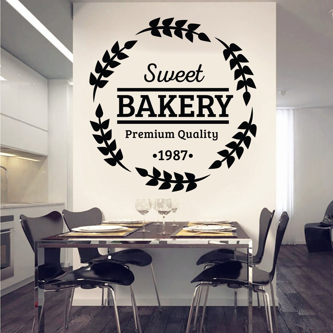 Bakery Wall Art, Custom Baking Wall Decal, Baker Decals, Kitchen Wall ...