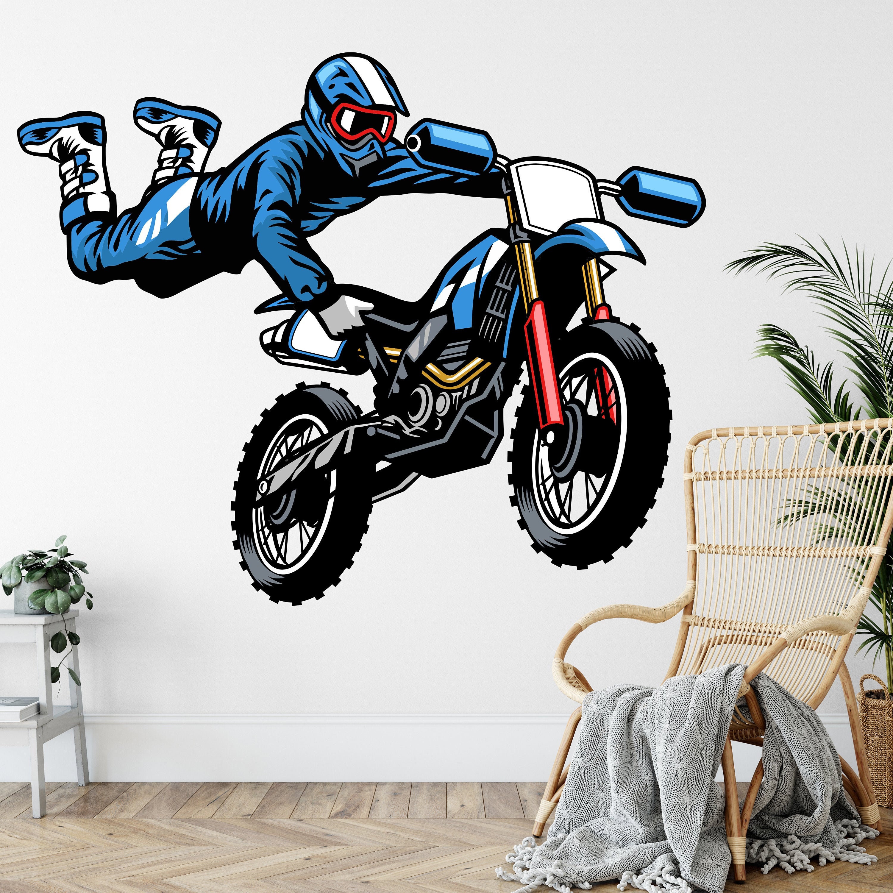 Motocross Wall Decal Name Motocross Color Wall Decal Space - Etsy UK