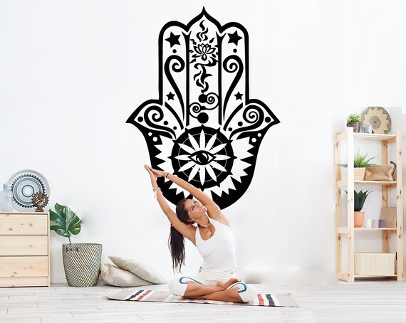 Yoga Stickers Wall Decor Yoga Meditation Decal Art Namaste - Etsy
