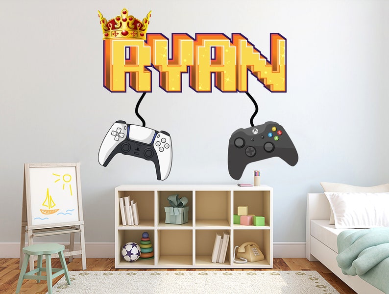 King Gamer Wall Decal controller Controller Wall Decal - Etsy