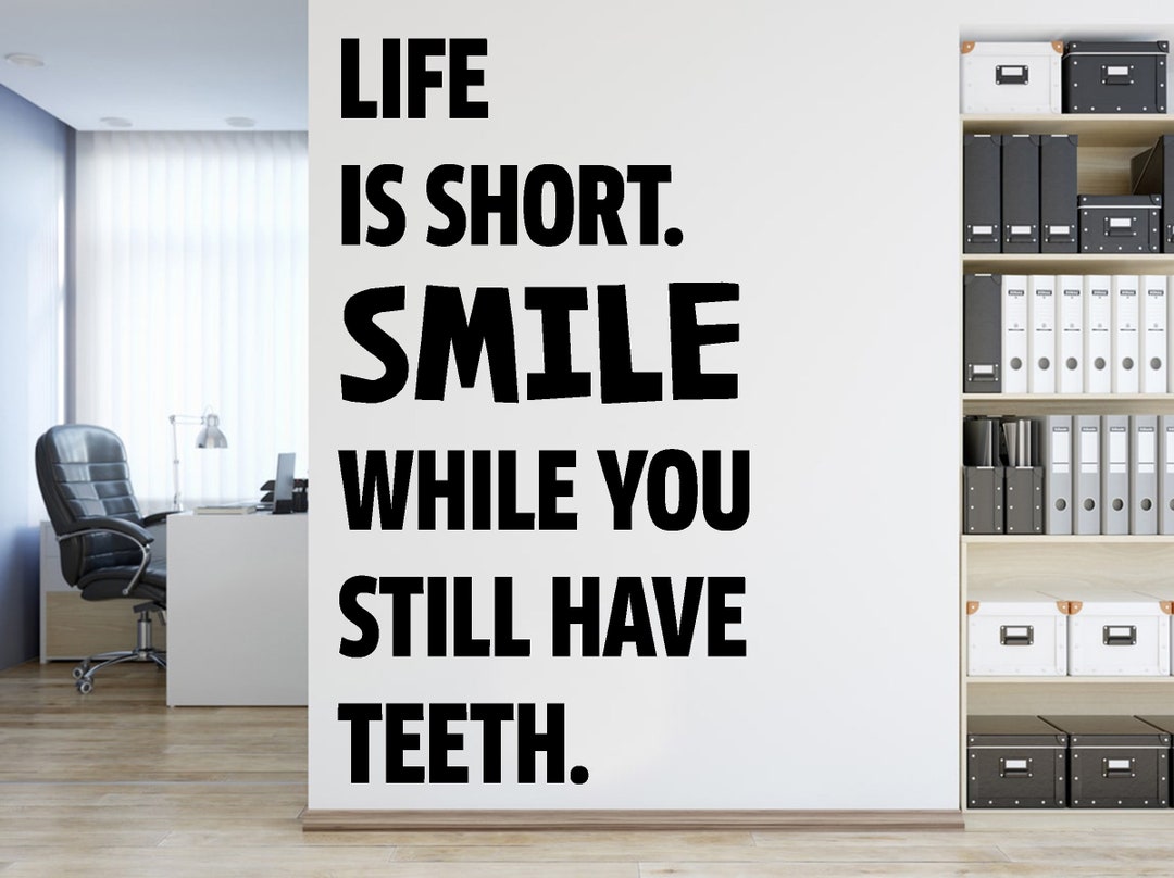 Dental Wall Decor Smile Dental Stickers Dental Clinic Wall Decal Dental ...