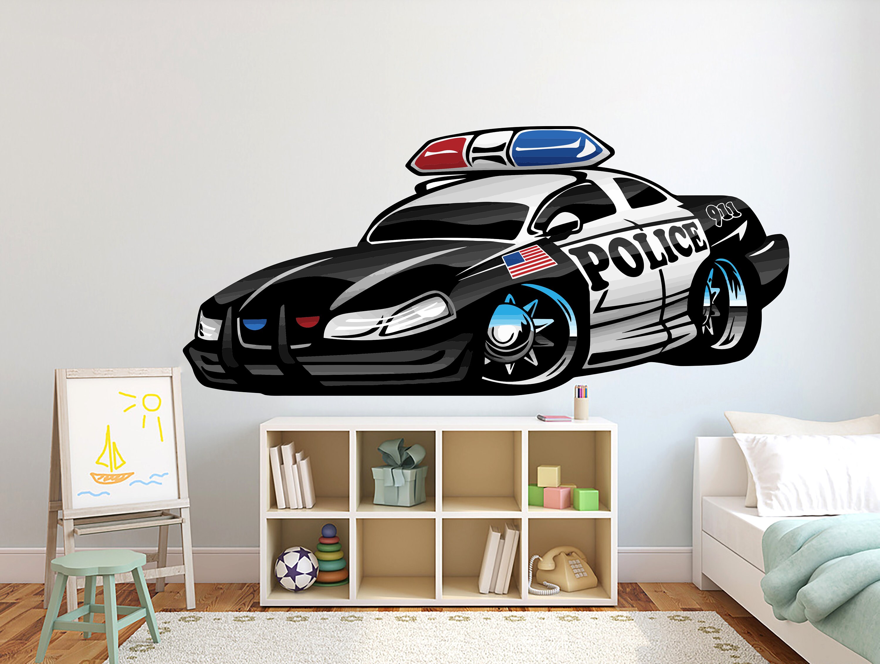 Politie Vrachtwagen Behang Veiligheidsstickers Voor Auto