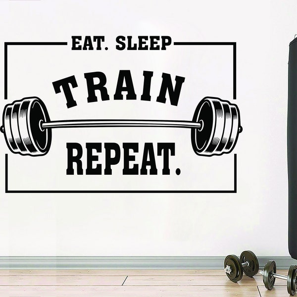 Eat Sleep Train Repeat Decal - Etsy