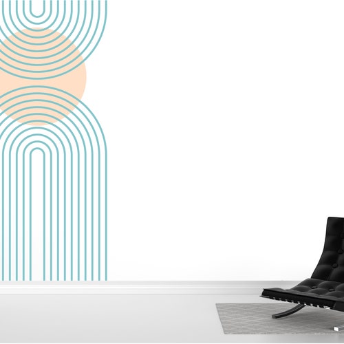 Rainbow Arch Mid Century Modern Boho Arch Wall Decals Modern - Etsy